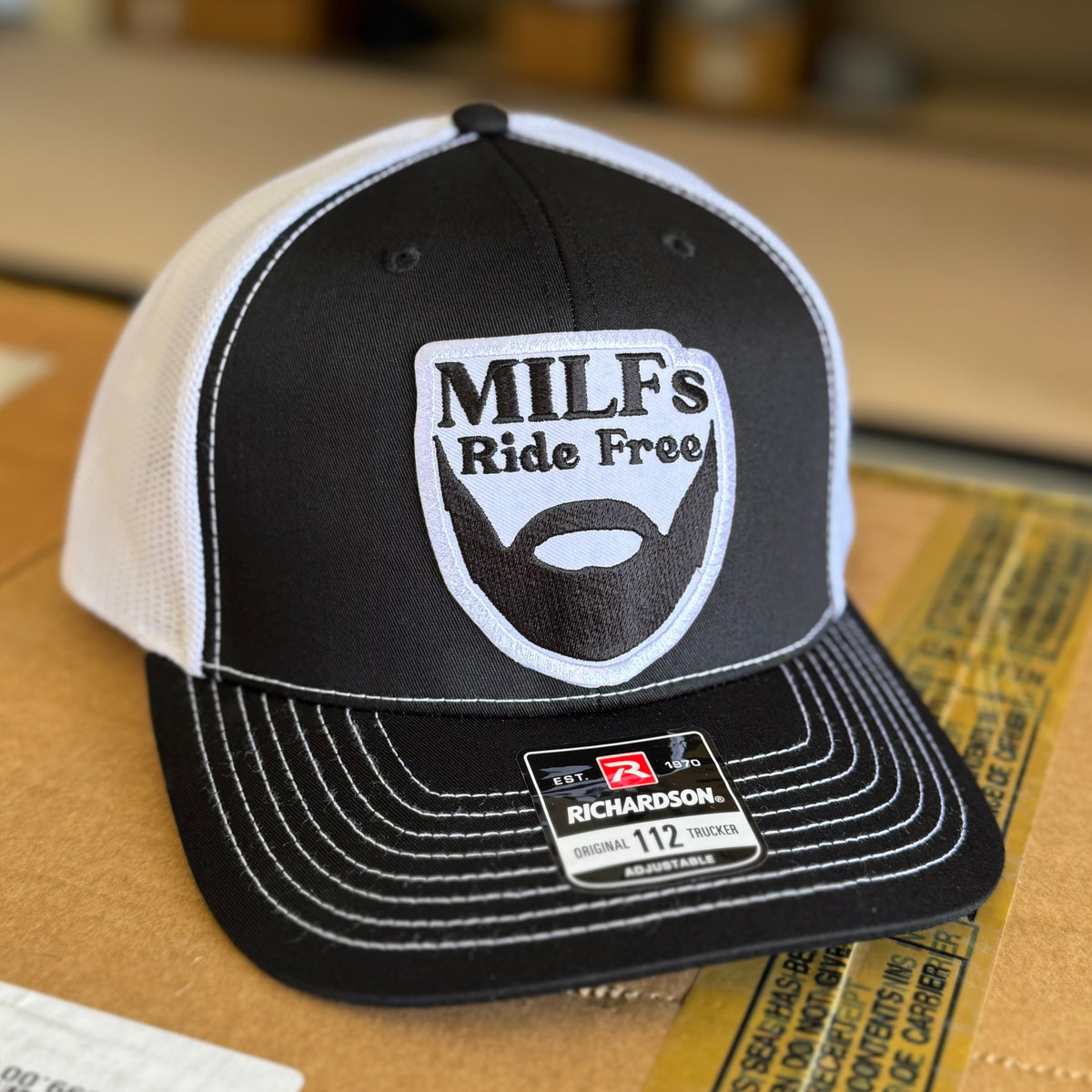 QUICK ORDER MILFs Ride Free Beard Hat - embroidered patch – Rusty Lids