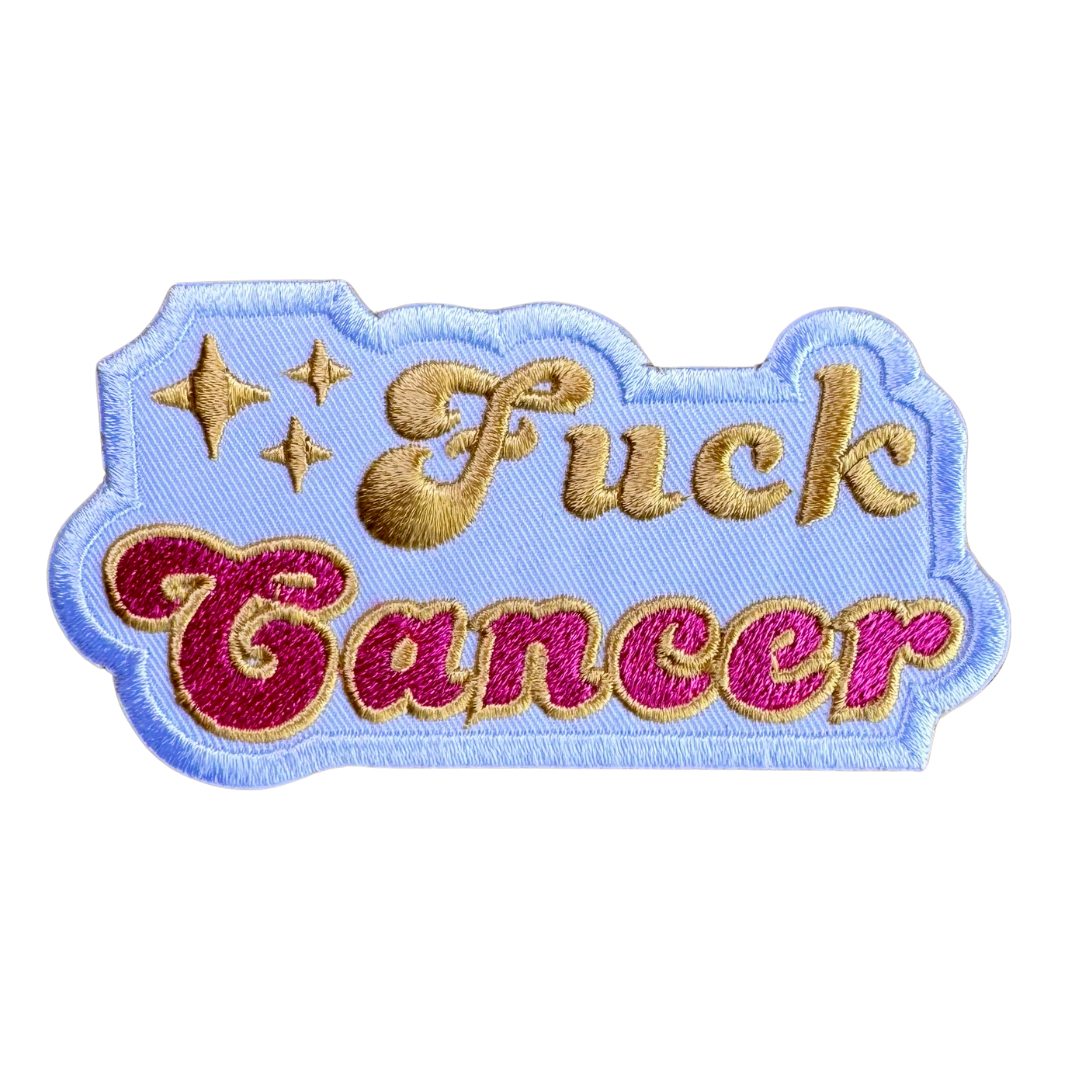 F*ck Cancer Patch - Pink/ Gold – Rusty Lids