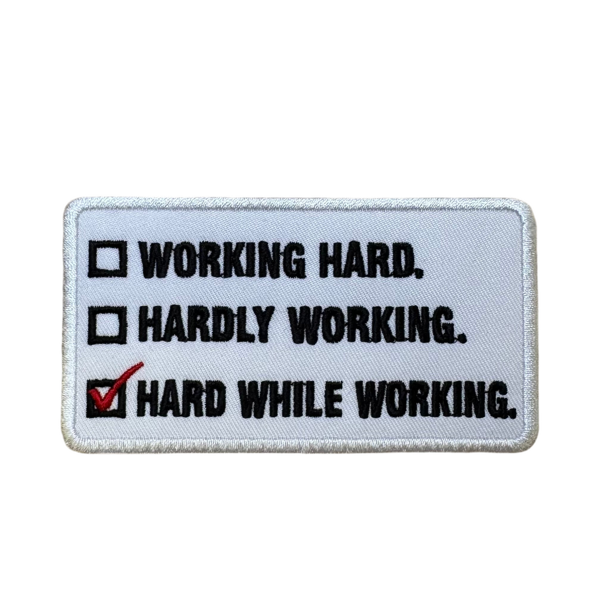Hard While Working Patch – Rusty Lids