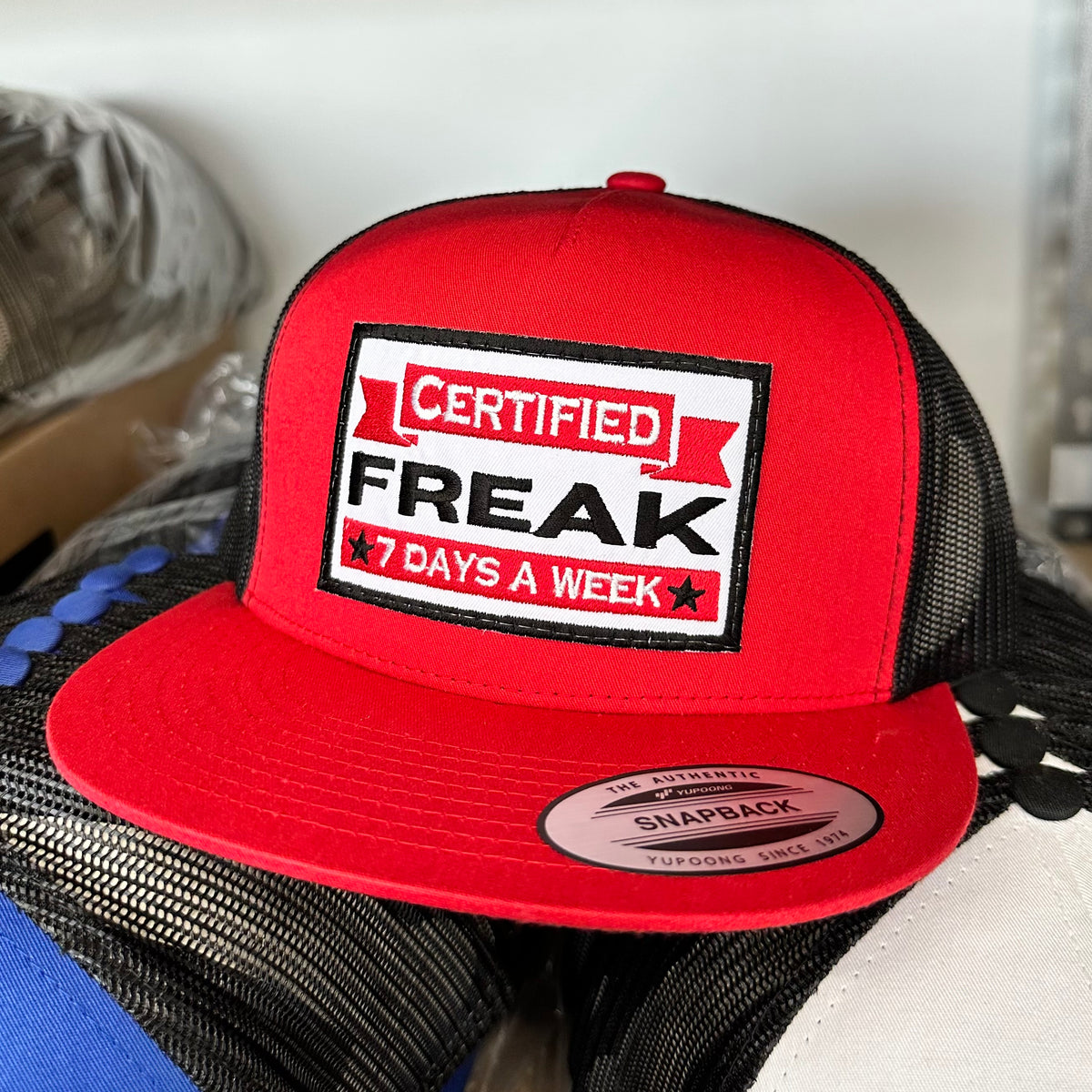 QUICK ORDER Certified Freak Hat - Red/ Black 6006 – Rusty Lids