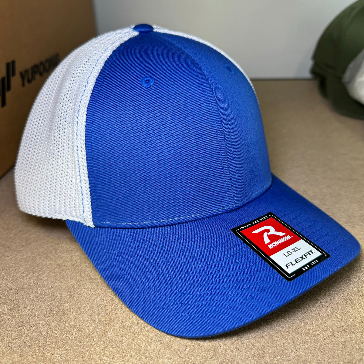 BLANK Richardson 110 LG/ XL FLEXFIT Trucker Hat - Royal Blue/ White ...