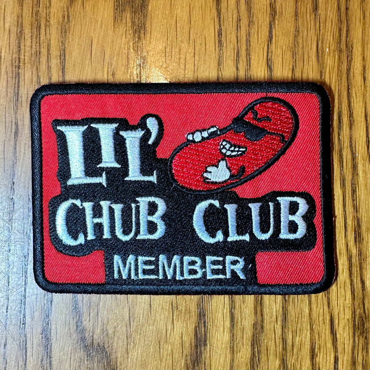Lil’ Chub Club Member Patch - Red/ Black – Rusty Lids