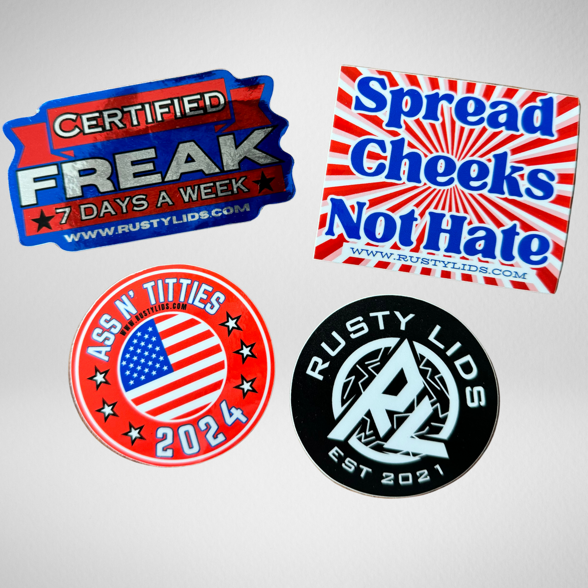 Patriotic Sticker Bundle - 4 Pack – Rusty Lids