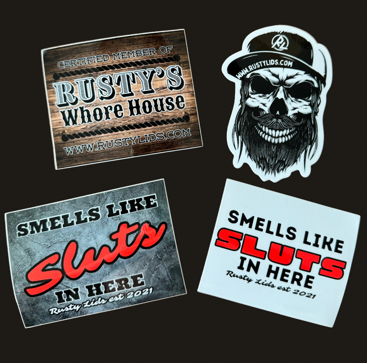 Sluts Sticker Bundle - 4 Pack – Rusty Lids
