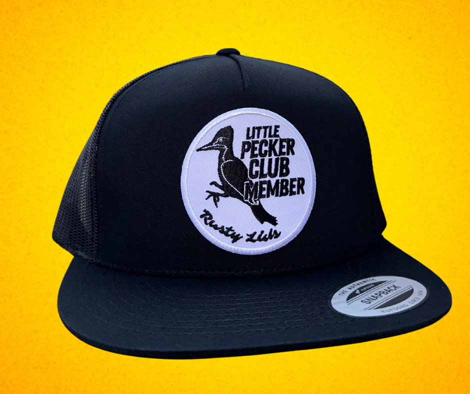QUICK ORDER Little Pecker Club Member Hat- WH patch | Blk 6006 – Rusty Lids