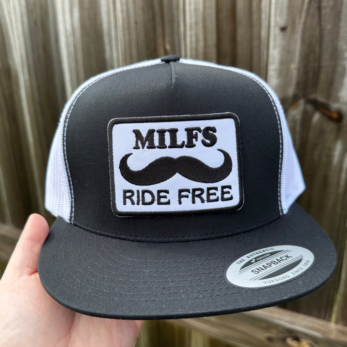 QUICK ORDER COMBO MILFs Ride Free Hat - Black/ White – Rusty Lids