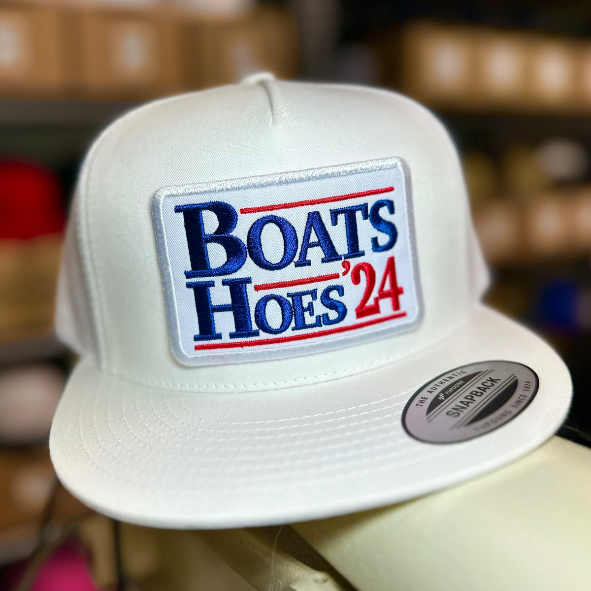 QUICK ORDER COMBO Boats & Hoes ‘24 Hat - White 6006 – Rusty Lids
