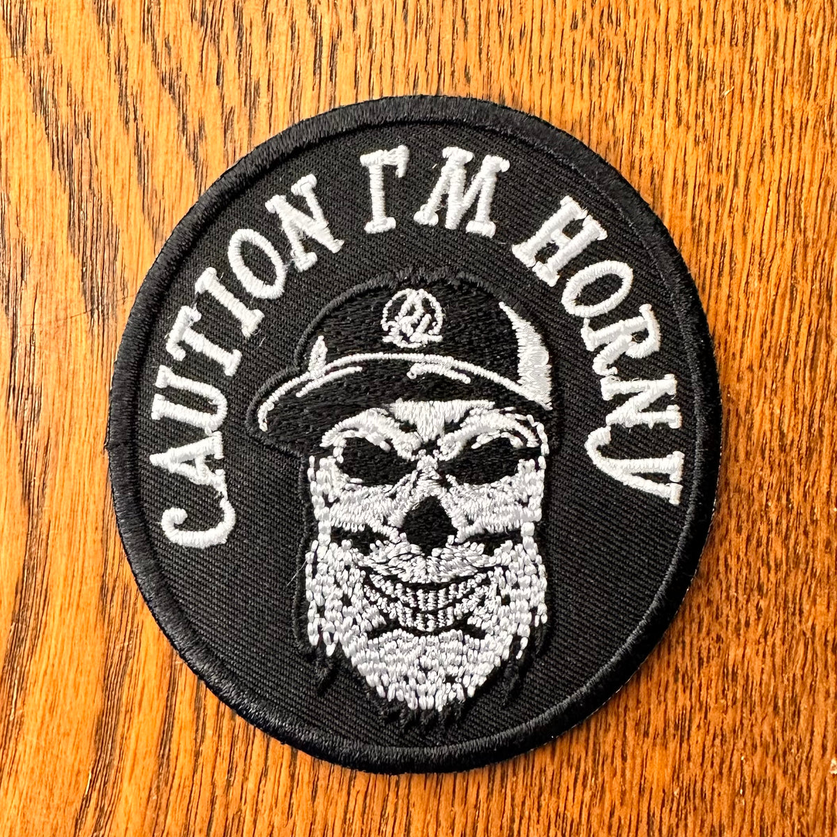 RL Skull Caution I’m Horny Patch – Rusty Lids