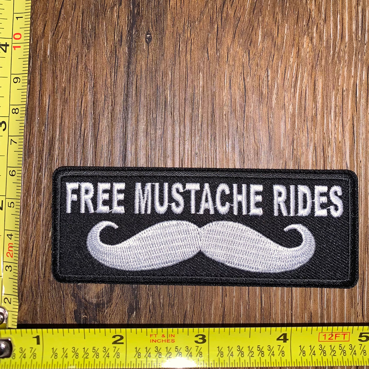 Free Mustache Rides Patch – Rusty Lids